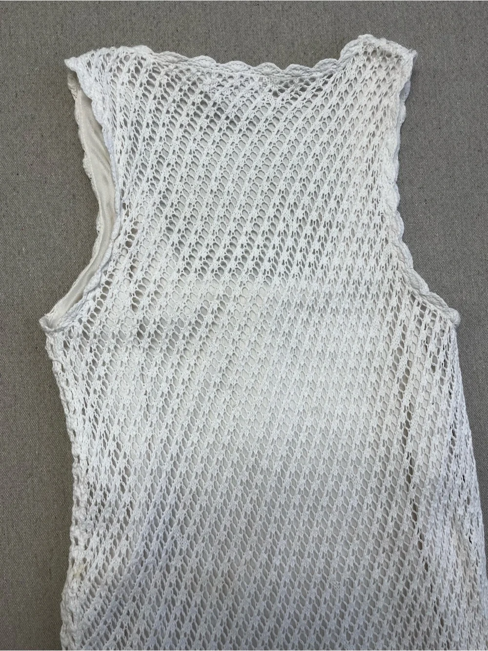 Shimmer | Dresses | Shimmer By Tj Basics White Crochet Knit Sleeveless ...